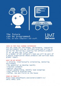 UMT Software 2016 Internship | Facultatea de Matematică și Informatică